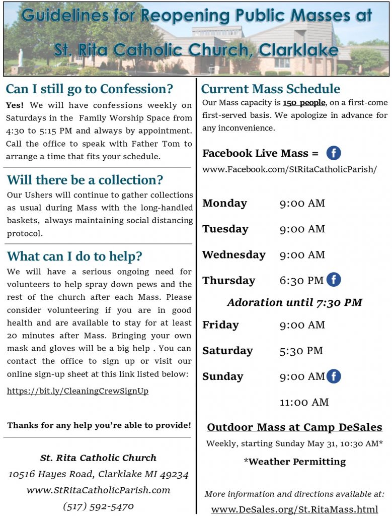 Guidelines and Procedures – St. Rita Catholic Church